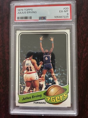 1979 Topps Basketball Julius Erving PSA 6 EX-MINT Philadelphia 76ers ...