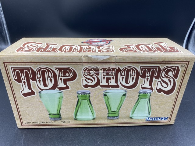 Bottle Top Shots Shot Glasses Set of Four By Barbuzzo Recycled Beer ...