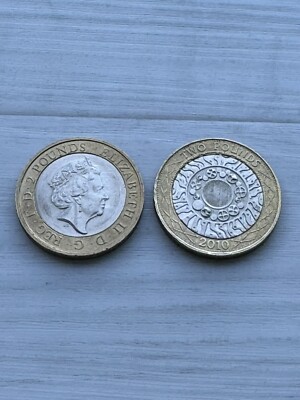 Double Sided Coin Two Pound £2 Heads or Tails Made From Real Circulated ...