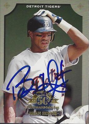 Brian Hunter Detroit Tigers 1997 Leaf Signed Card | eBay