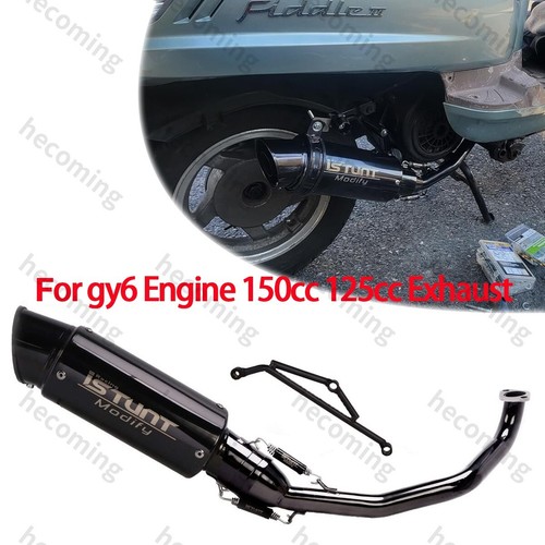 Gy6 Engine 125cc 150cc Full Exhaust System Pipe Mullfer gy6 Scooter ...