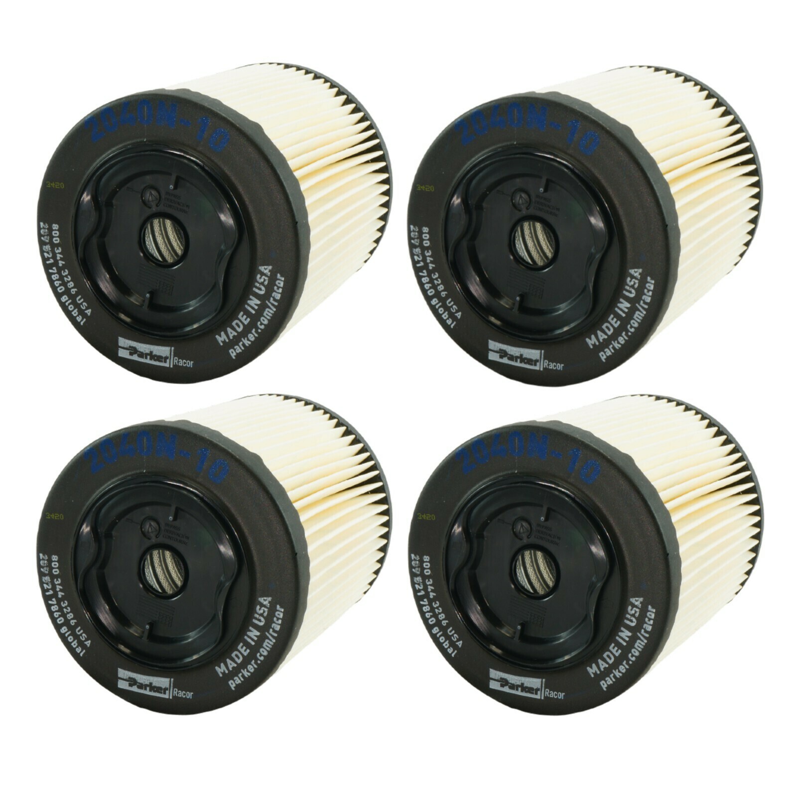 4 X RACOR 2040TM-OR 10-Micron Fuel Filter Element, P552040, FS20402 ...