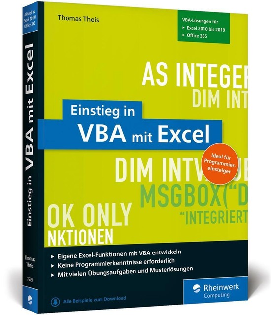 Einstieg in Vba mit Excel von Thomas Theis (2020, Taschenbuch) online kaufen | eBay.de