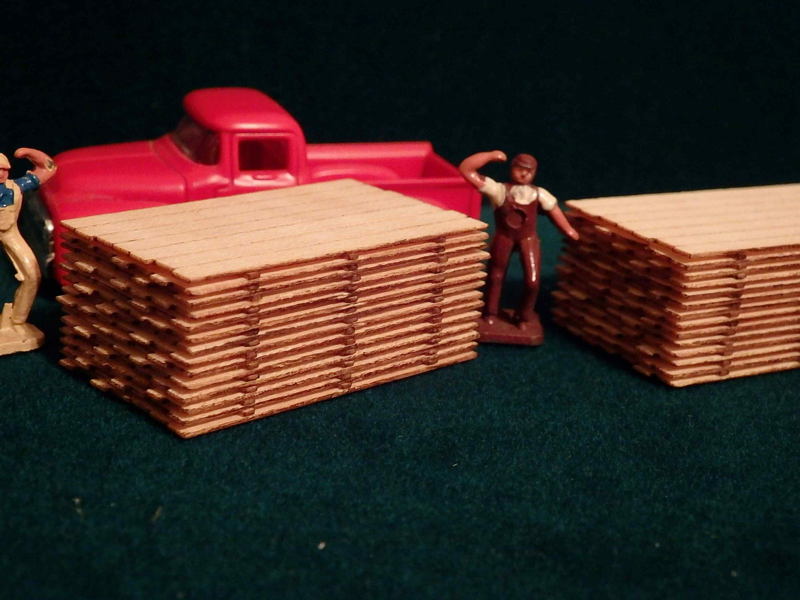 2 HO Scale 2” x 12” x 12ft Lumber Yard Stacks Loads Stickered Boards ...