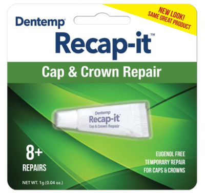 (3PK) Dentemp Recap-it Loose Cap & Crown Repair, 10+ Repairs ...