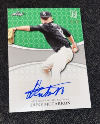 2022 Leaf Perfect Game National Showcase Auto Green Rookie Duke ...