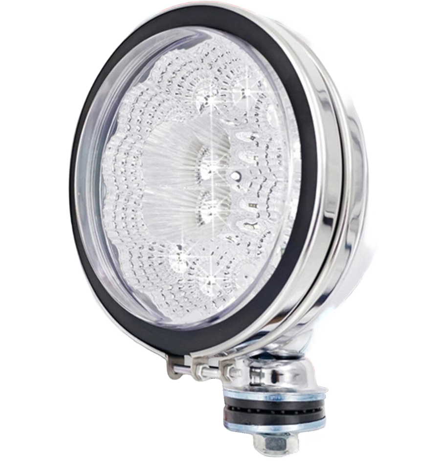 6" 12V Bright White LED Chrome Car Van Truck Spotlights Spot Fog Light ...