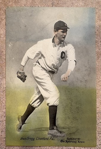 1915 M101-3 Sporting News Supplement Postcard VEAN GREGG Cleveland AL ...