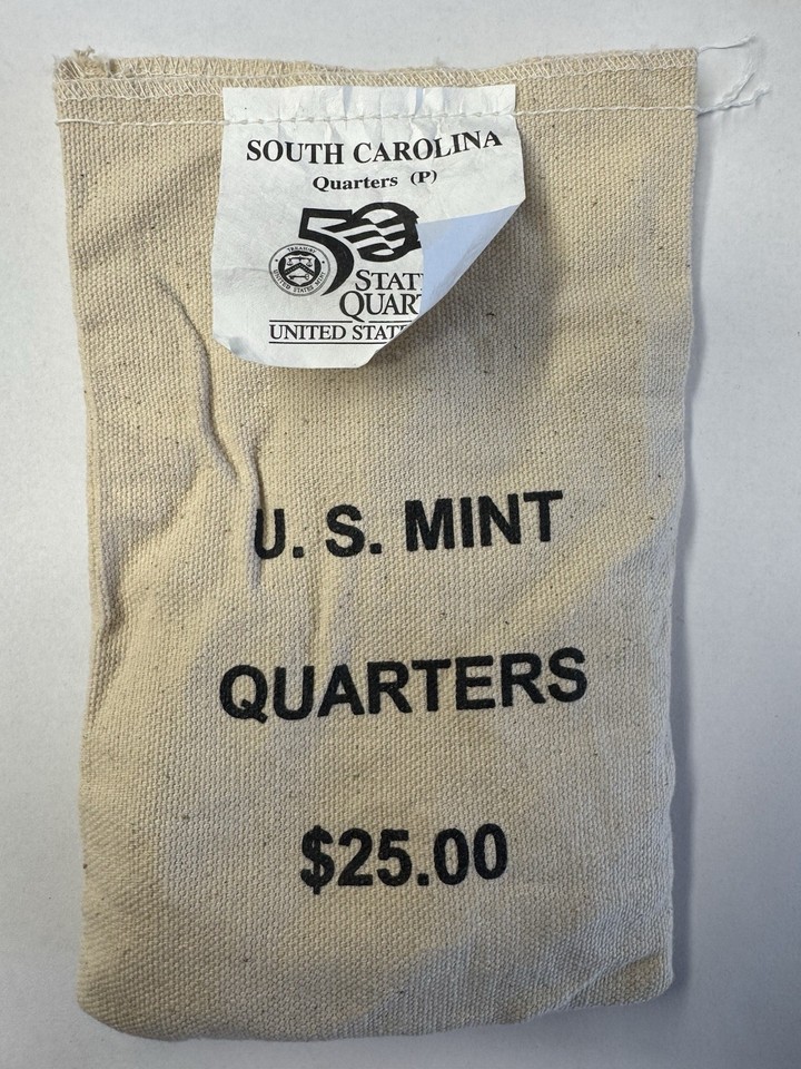 2000 P&D South Carolina State Quarter Unopened Bag $25 Face/ea - US ...