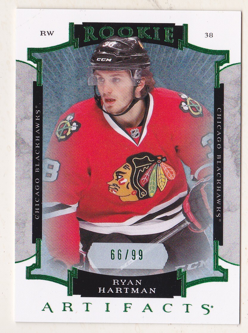 15-16 Artifacts Ryan Hartman /99 Rookie EMERALD Green Minnesota Wild 2015 | eBay