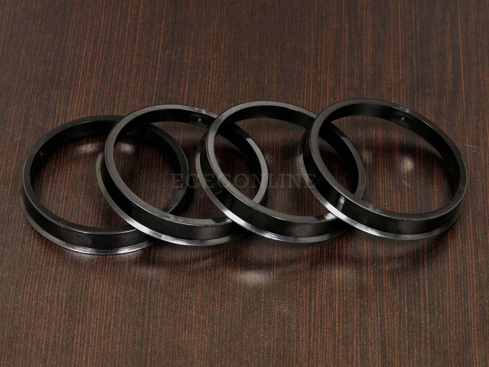 (4) Plastic Black Hub Centric Rings Hubrings 70.3mm Hub & 74.1mm Wheel ...
