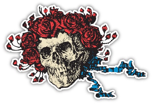 GRATE DEAD ROSE LEFT 3M STICKER DECAL MUSIC ROCK BAND DECAL TRUCK ...