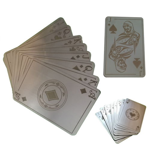 54pc 1 Set 304 Stainless Steel Poker Standard Metal Playing Cards | eBay