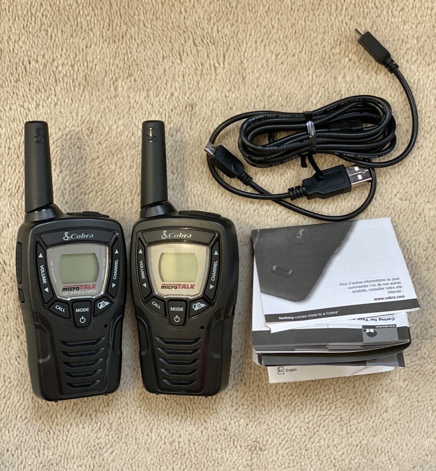 cobra microtalk walkie talkie Talkies 2 Model CXT345 22 Channel ...