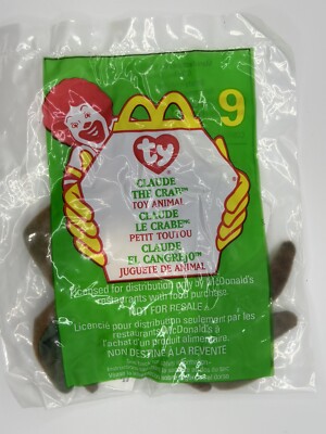 1999 Mcdonalds #9 Ty Claude the Crab Beanie baby ( brand new, unopened ...