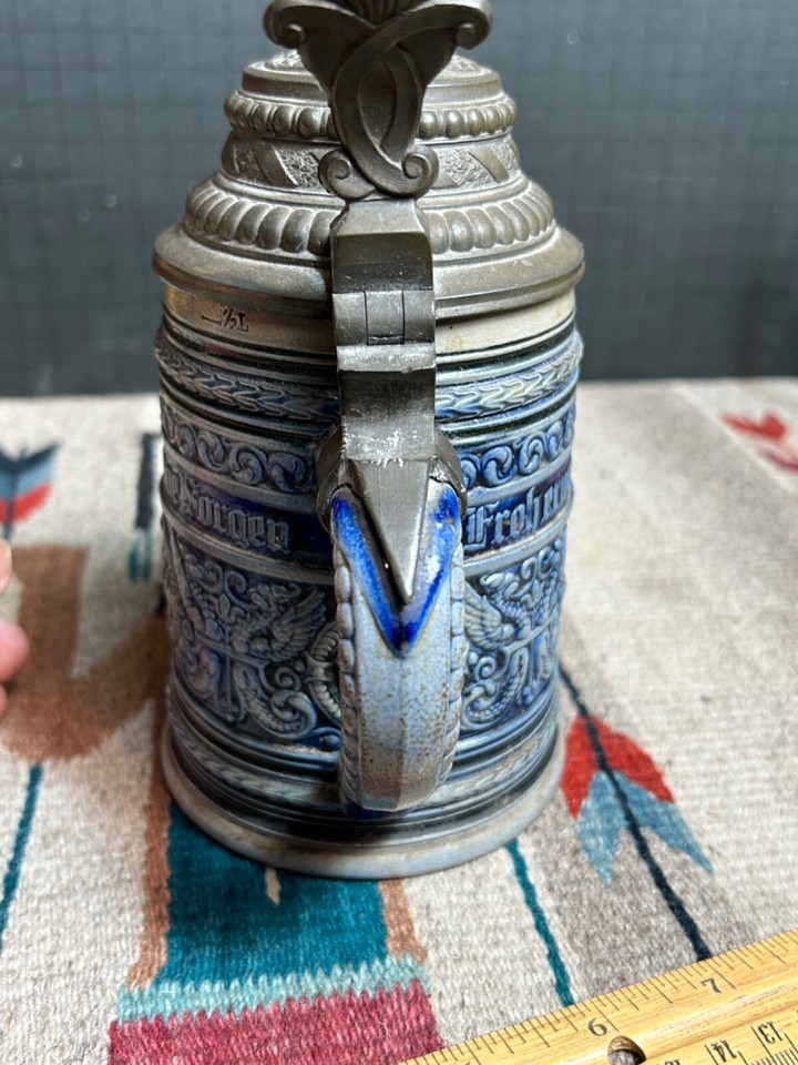 Vintage Gertz Pewter Lidded Stein Germany Excellent! | eBay