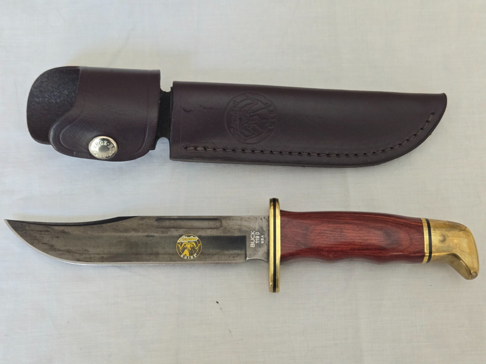 BUCK KNIFE - #119 ALASKAN GUIDE - 10.5" OVERALL LENGTH + LEATHER SHEATH ...