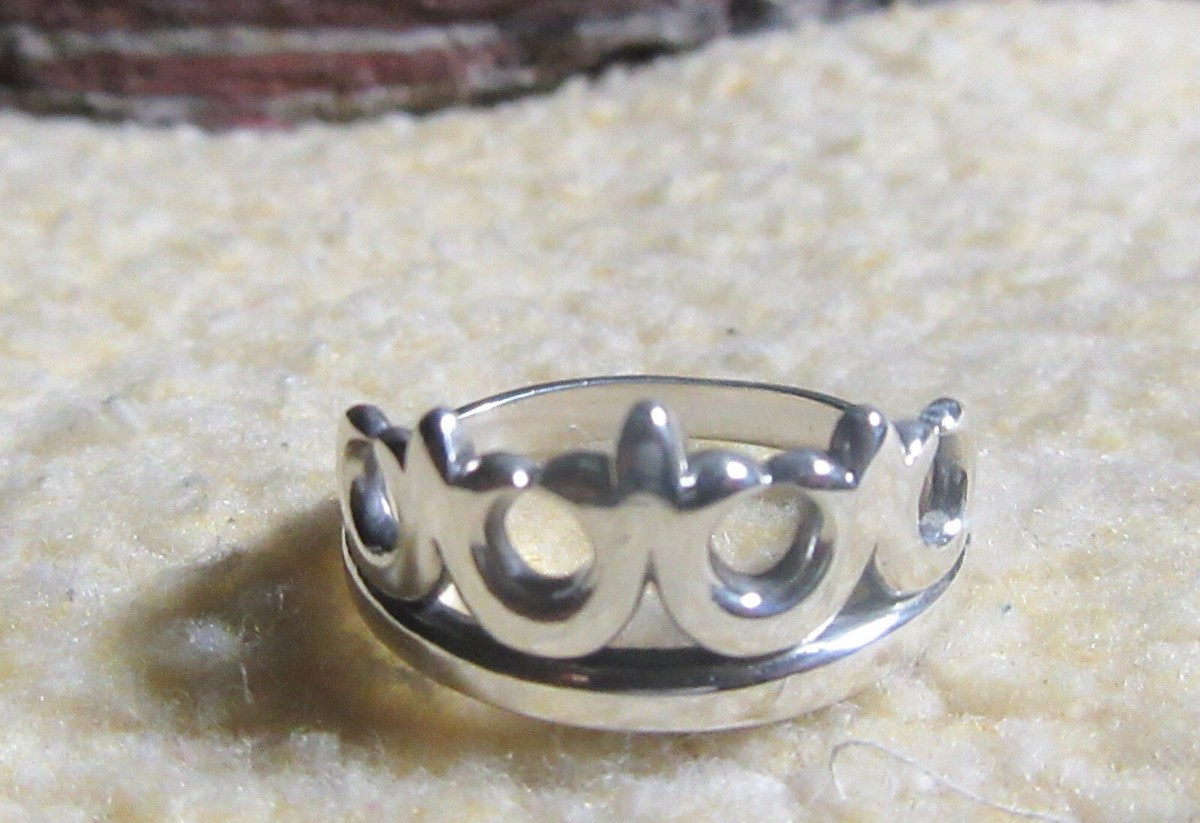 James Avery Crown Rings Sterling Silver Two Piece Crown Ring, Sizes 5,