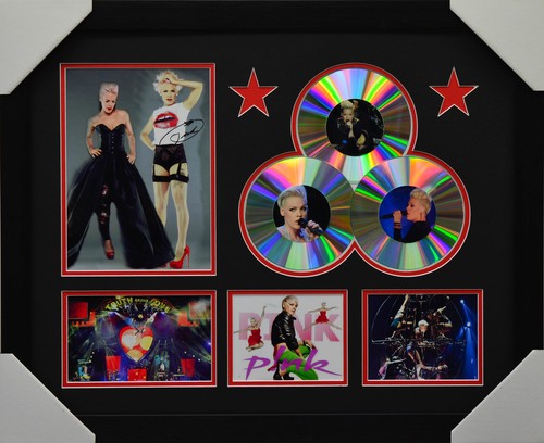 PINK 3CD MEMORABILIA FRAMED SIGNED LIMITED EDITION #B | eBay
