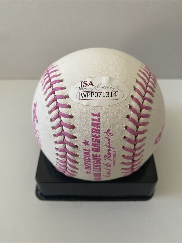 Margaret Kerry Signed OML Breast Cancer Disney Baseball Insc "Tinker ...