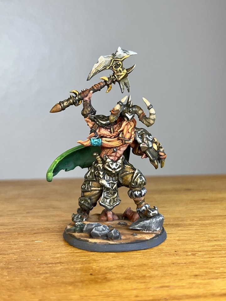 Painted Barbarian Fighter Miniature, Pro Painted D&D DND Miniature ...