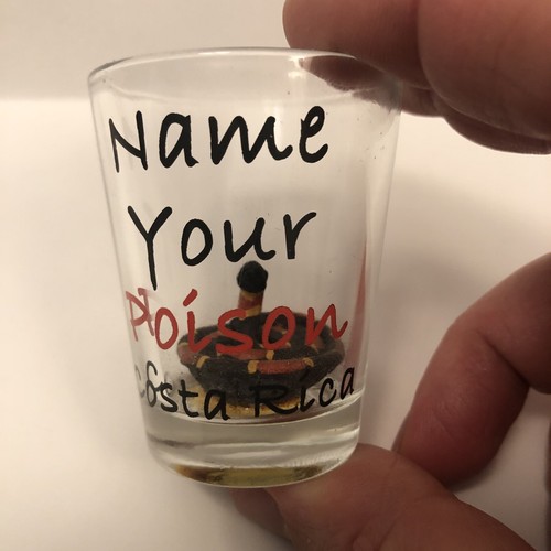 Snake Shot Glass Name Your Poison Costa Rica | eBay