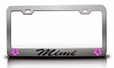 MIMI Female Name Steel License Plate Frame Ch | eBay