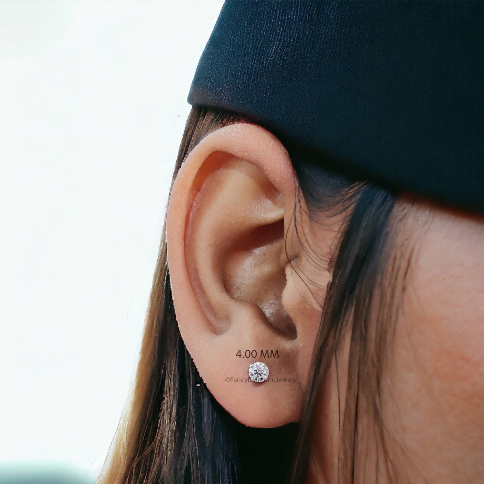 Gold Stud Earrings For Women Daily Wear Earrings Moissanite Stud ...