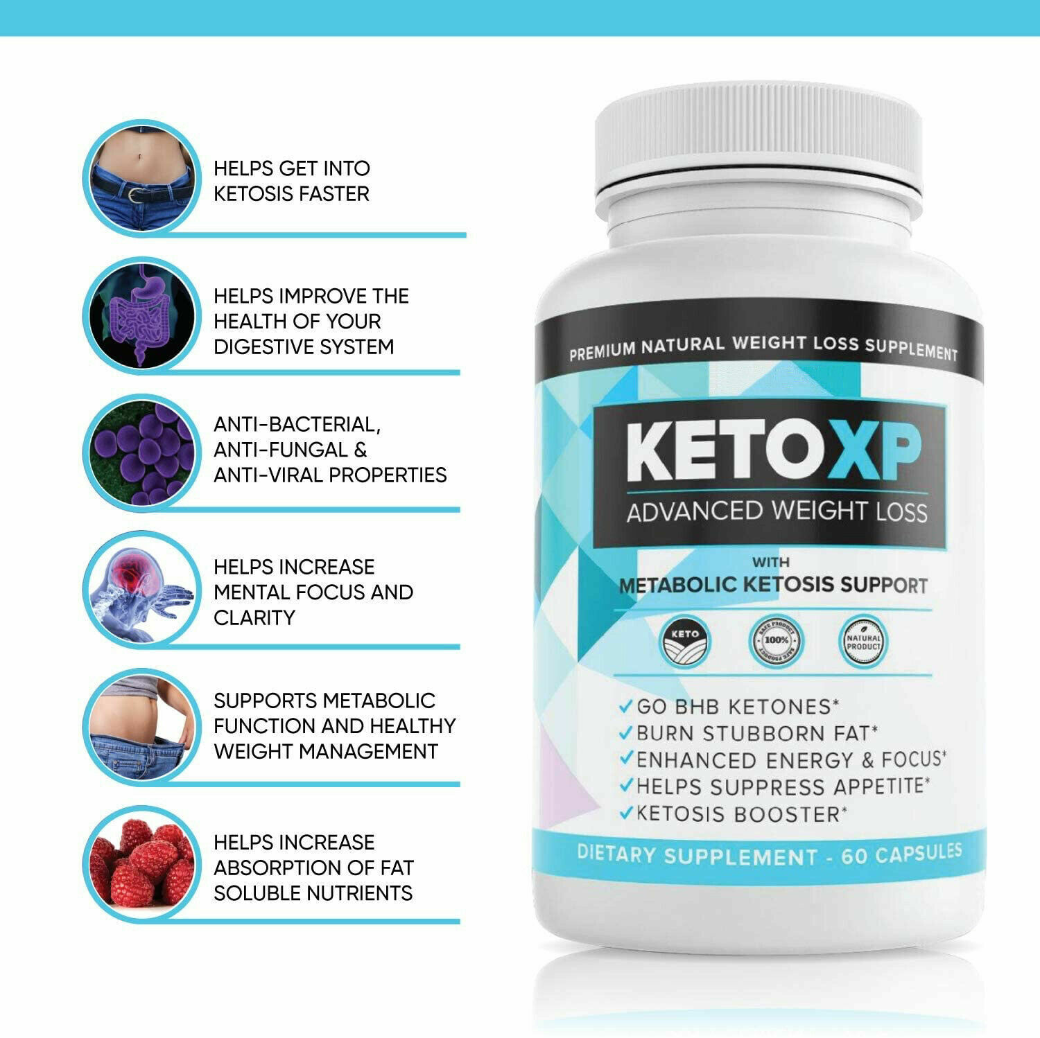 2 Pack Keto XP Pills Advanced Weight Loss for Men and Women, Ketoxp ...