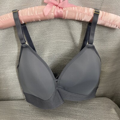 Lively # 149969 Microfiber Gray Lightly Padded Wireless Bra 34D Back ...