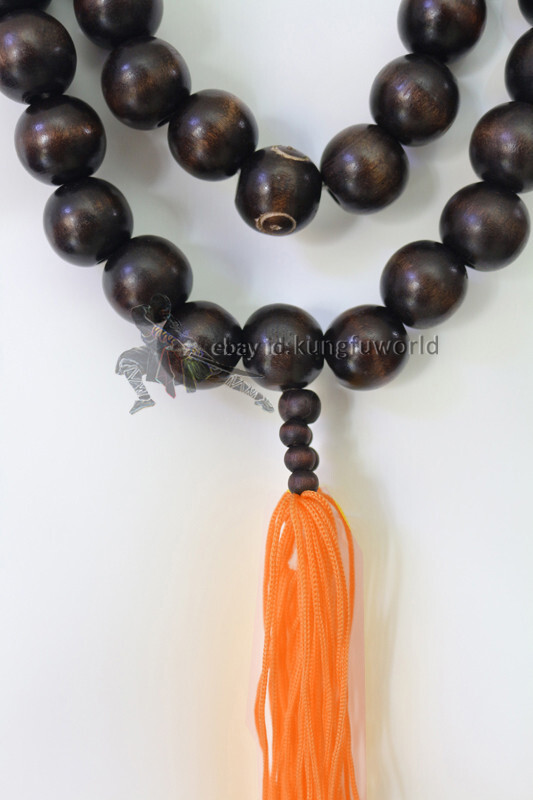 Shaolin Monk Necklace Big Prayer Mala Beads for Kung fu Suit Tai chi ...