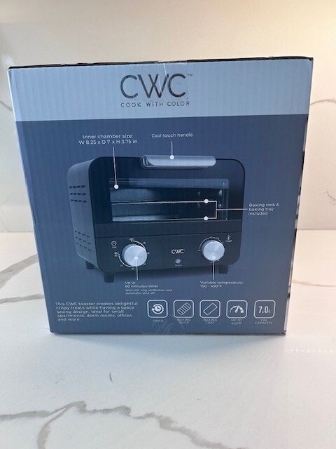 Mini Toaster Oven, CWC 750W Precision Timer, auto Shutoff (NIB) | eBay