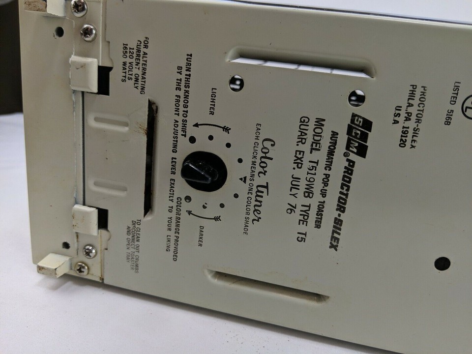 Mid Century Proctor Silex Mary Proctor 4 Slot Toaster T519WB | eBay