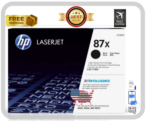 HP 87X Toner Cartridge (CF287X ) LaserJet - Black - High Yield New ...