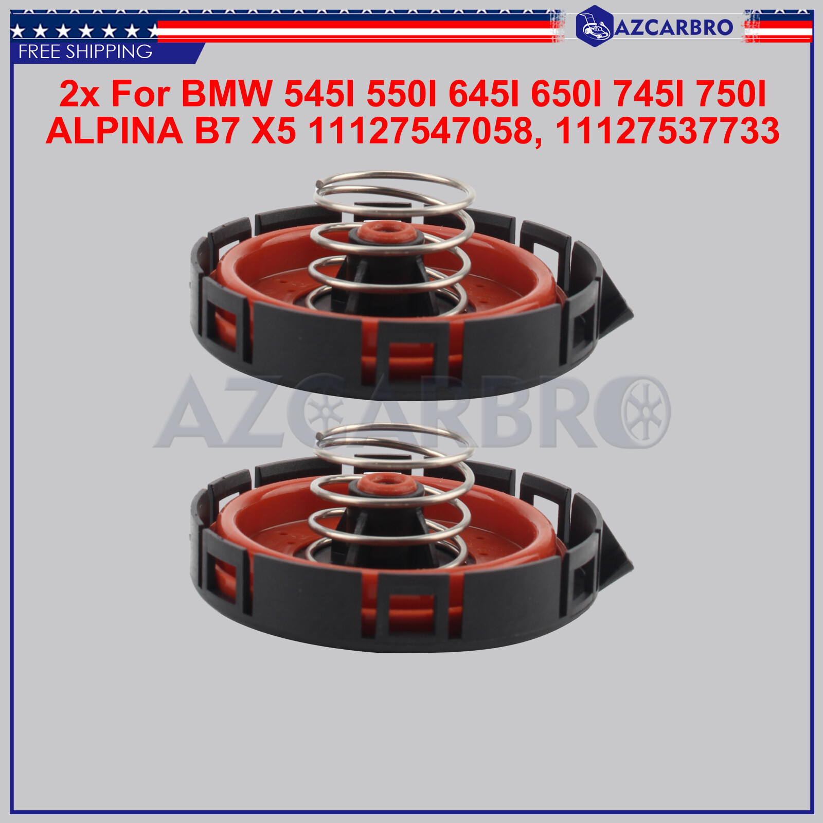 2PCS For BMW 545I 550I 645I 650I 745I 750I ALPINA B7 X5 Crankcase Vent ...