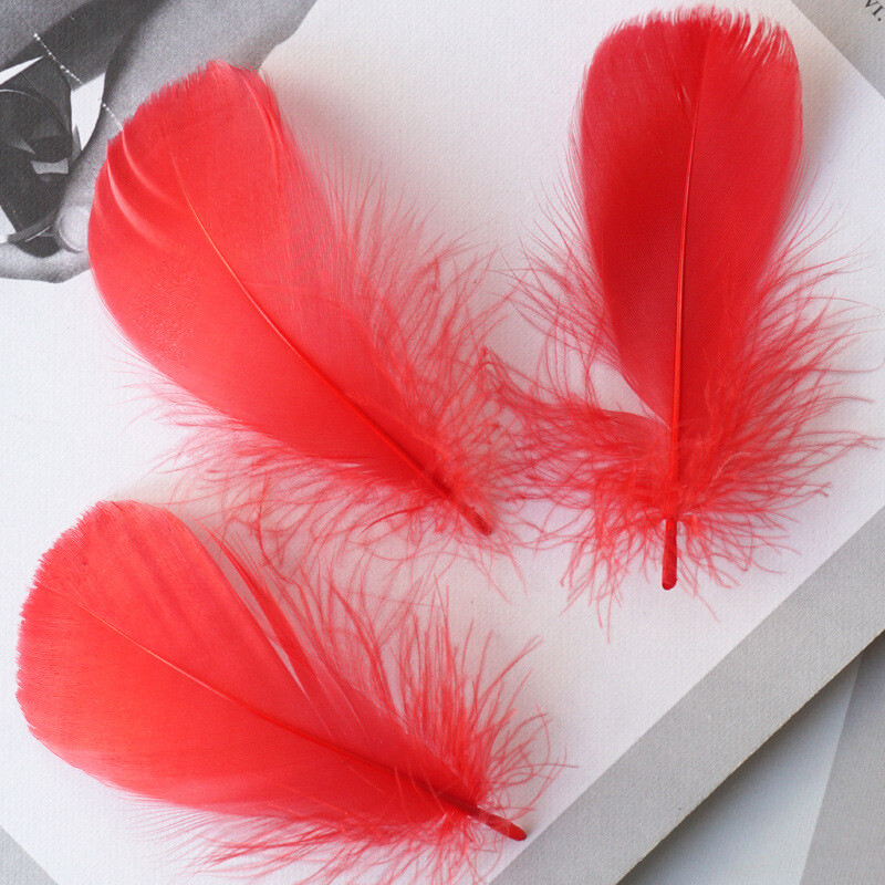 100PCS DIY Multicolour Feather Filled With Decorative Materials Crafts ...