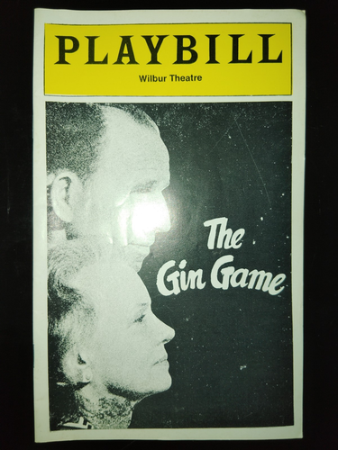 Jessica Tandy and Hume Cronyn in The Gin Game 1978 Wilbur theatre ...