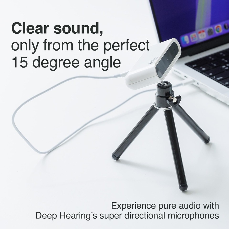 , JustMe, AI Super Directional Mic (15° Angle), USB Microphone for ...