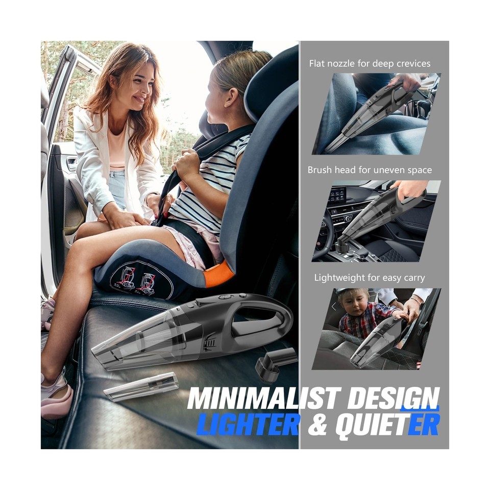 BSRCO Handheld Cordless Vacuum 6kPA Suction LED Light | eBay