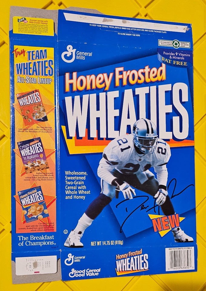 (4) Wheaties Box NFL Super Bowl 30th Anniversary Edition Deon Sanders ...
