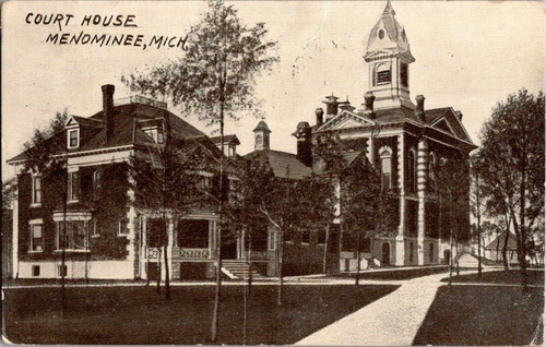 1910. MENOMINEE, MICHIGAN. COURT HOUSE. POSTCARD. FF14 | eBay