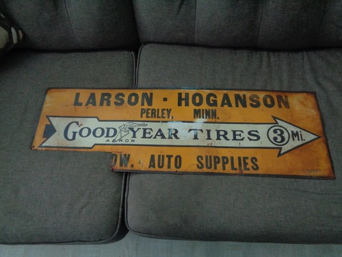Sign Goodyear Tires Advertising Larson Hoganson HDW. Auto Supplies ...