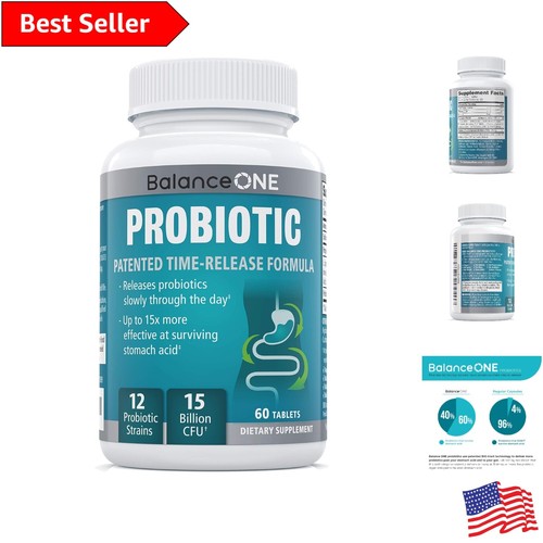 Advanced Probiotic with 15 Billion CFUs & 12 Probiotic Strains - Shelf ...