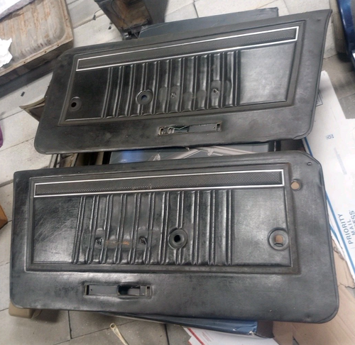 1967 MERCURY COUGAR Decore PAIR LH & RH Door PANELS BLACK 67 Decor ...