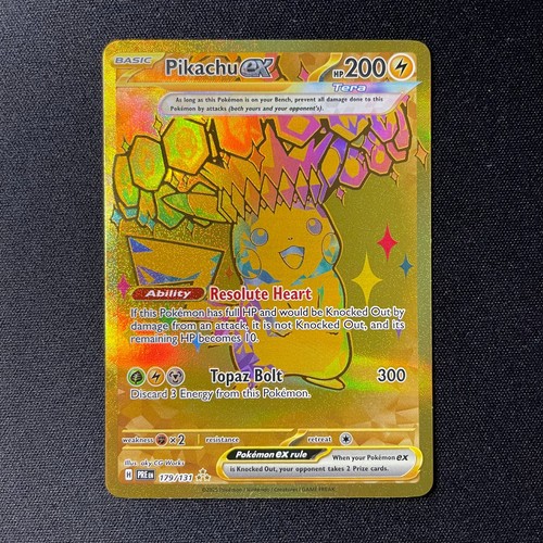 Pikachu ex 179/131 Prismatic Evolutions Hyper Rare Full Art Pokemon ...