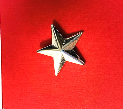 1 Silver Tone Brigadier General Star US Army Rank Military Insignia Pin ...