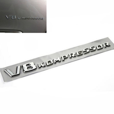 V8 Kompressor Badge Emblem | 1x | Universal Fit | Black | Vehicles ...