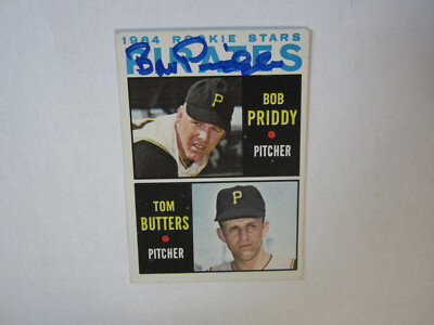 1964 Topps # 74 Bob Priddy Autograph Signed Card (M) Pittsburgh Pirates ...