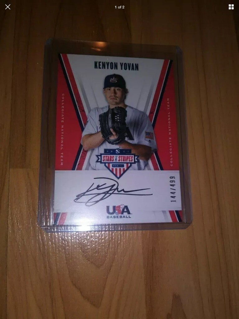 Kenyon Yovan #'ed /499 auto 2019 Panini Stars & Stripes ON CARD ...