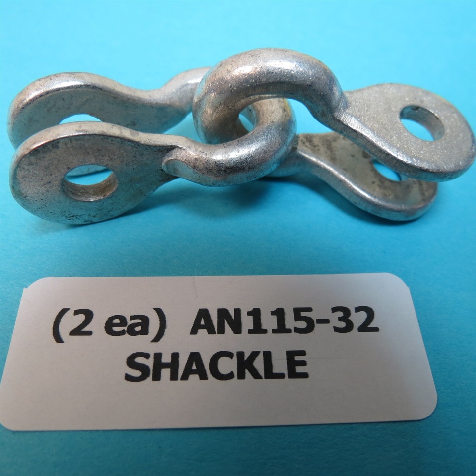 2 New AN115-32 Cable Turnbuckle Shackles Stearman Cessna + other ...